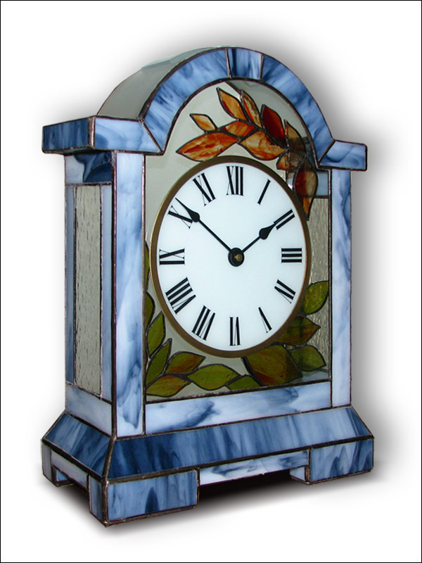Stained Glass Table Clock, limited edition, Tiffany technique, model Nr ...